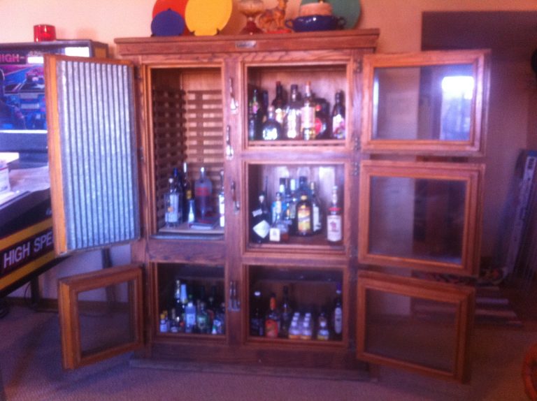 Old ice box to booze cabinet | Home of the Drivel Slingshot